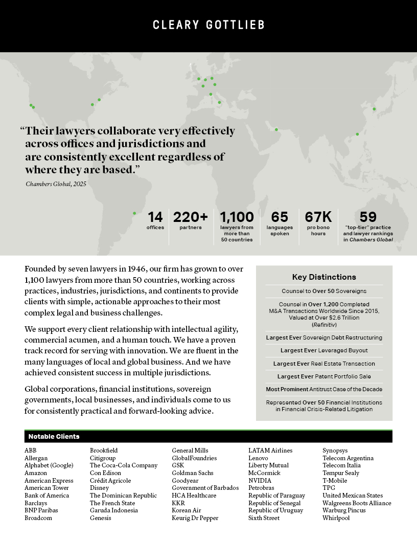 Our History | Who We Are | Cleary Gottlieb History