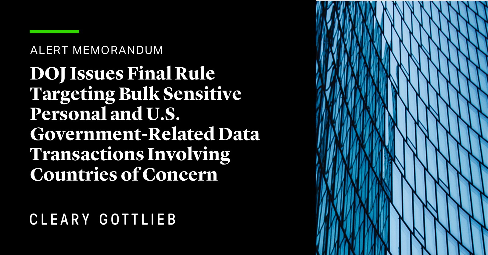 DOJ Issues Final Rule Targeting Bulk Sensitive Personal and U.S ...