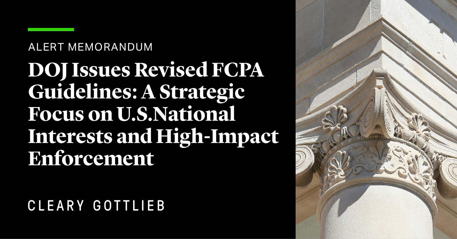 DOJ Issues New FCPA Guidelines and Enforcement Priorities ...