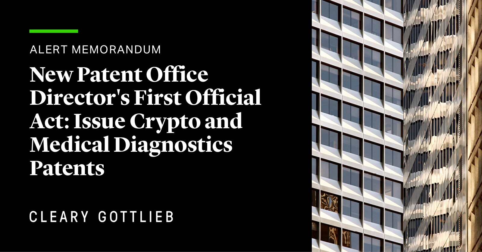 New Patent Office Director’s First Official Act: Issue Crypto and Medical Diagnostics Patents ...