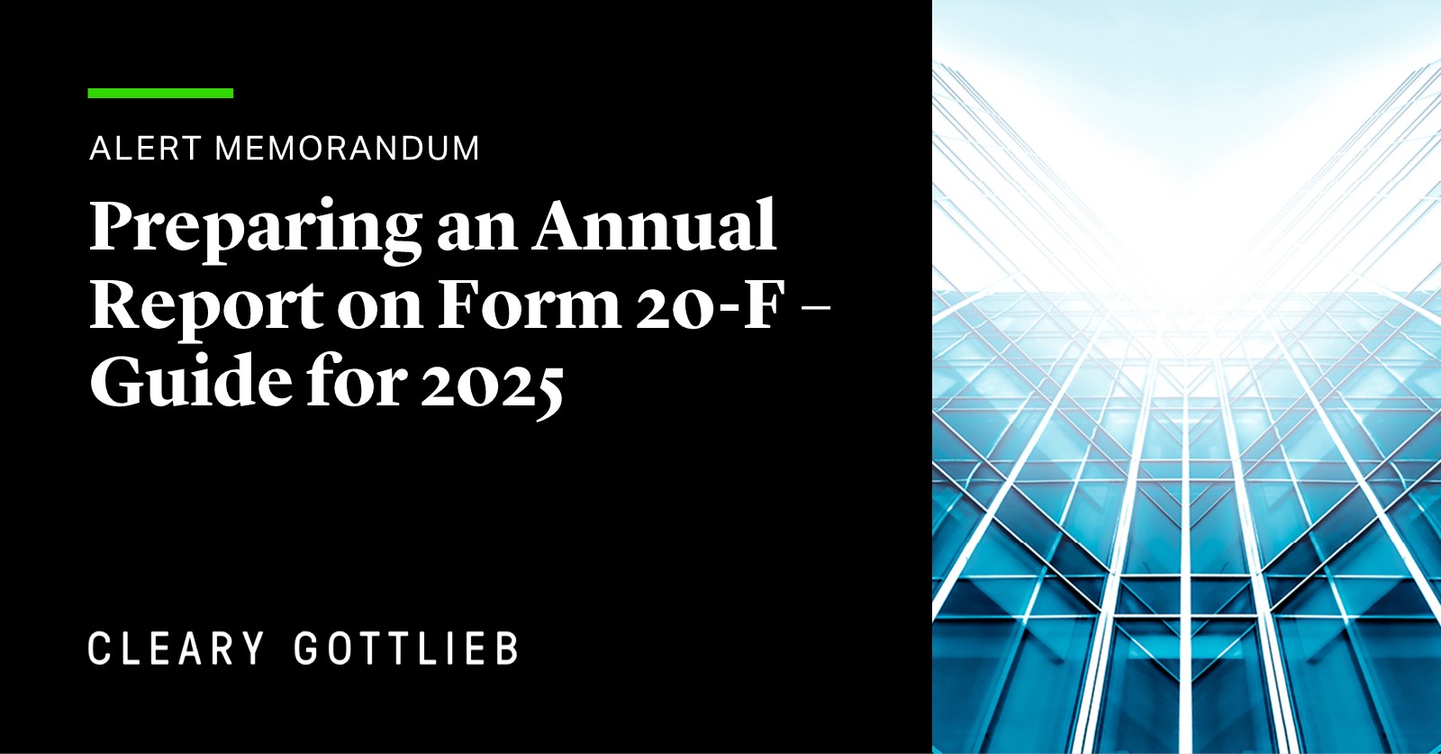 Form 20-F – Guide for 2025 | Publications | Cleary Gottlieb