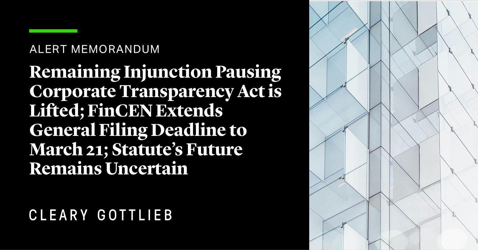 Remaining Injunction Pausing Corporate Transparency Act is Lifted ...