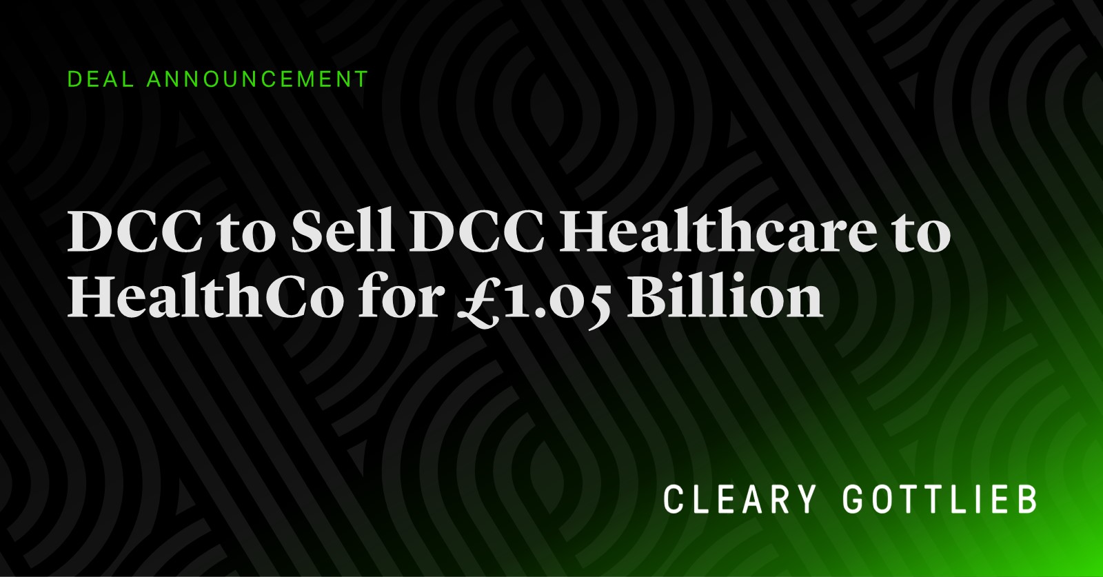 DCC to Sell DCC Healthcare to HealthCo for £1.05 Billion | News ...