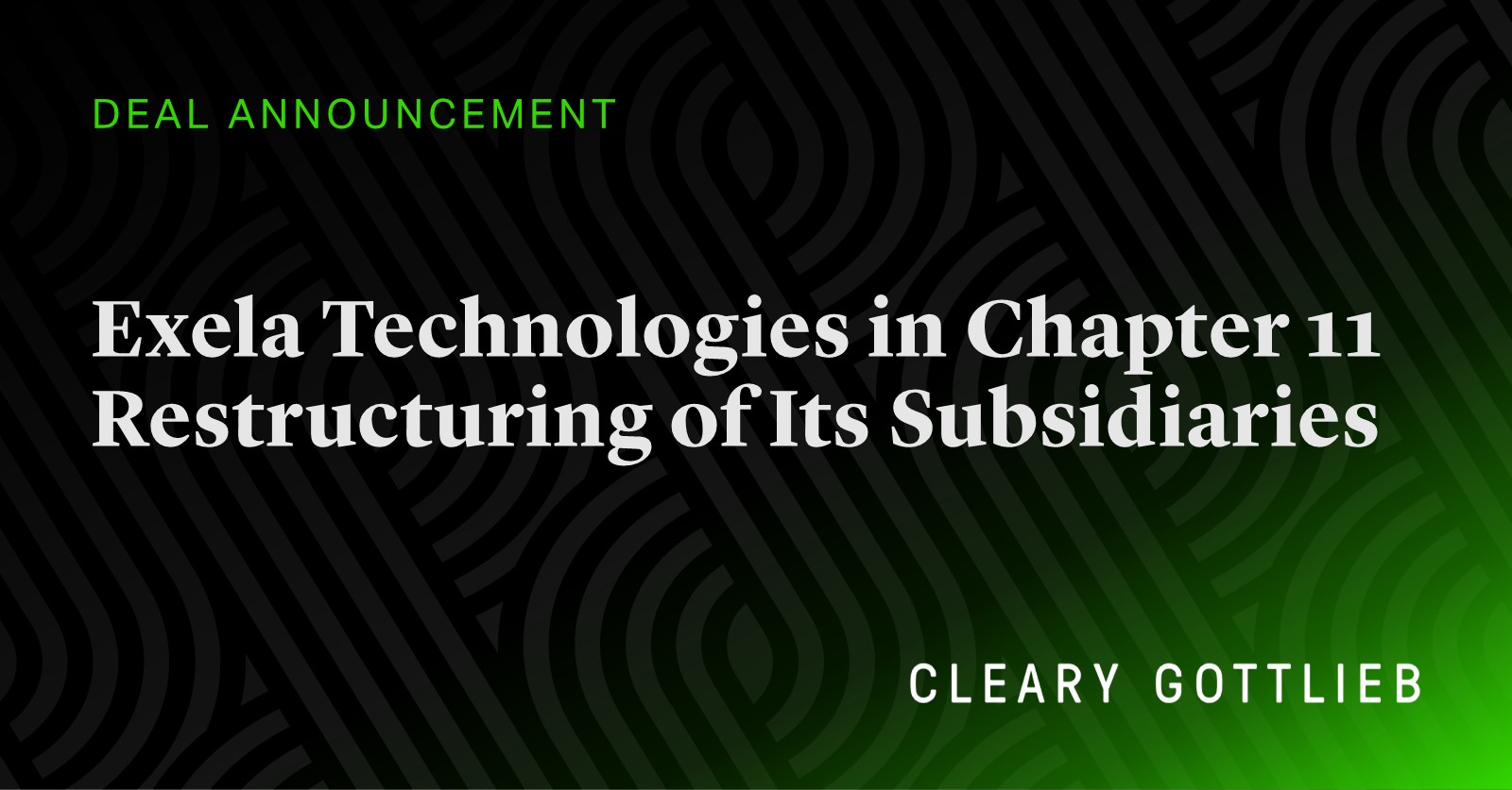 Exela Technologies in Chapter 11 Restructuring of Its Subsidiaries ...
